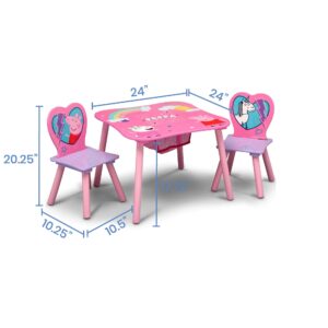 Delta Children Kids Table and Chair Set with Storage (2 Chairs Included) - Ideal for Arts & Crafts, Snack Time, Homeschooling, Homework & More, Peppa Pig