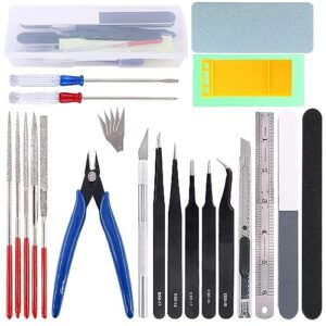 qovydx 26pcs gundam model tools kit gunpla tool set hobby modeler building tools craft set for gundam basic model building, repairing and fixing