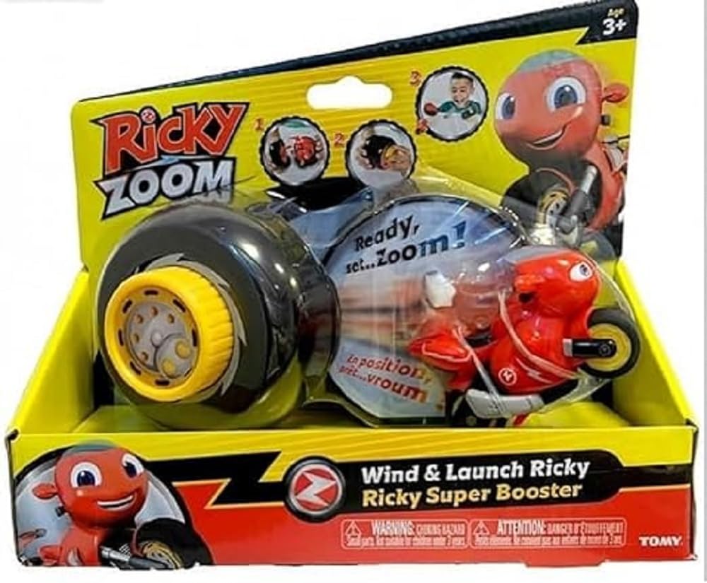 Ricky Zoom Toy Motorcycle with Light and Sounds, Red for Boys,girl