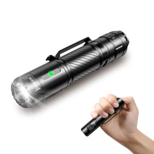 wuben c3 flashlight 1200 high lumens rechargeable flashlights 6 modes super bright ip68 led tactical flashlight for camping, home, emergency, rescue, hunting, inspection, repair, tool gifts for men