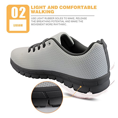 HUGS IDEA Comfortable Go Easy Walking Lace-up Sneakers Mermaid Scales Pattern Running Walking Shoes for Women Ladies Lightweight Footwear