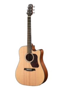 walden d550ce w/gig bag natura solid spruce top dreadnought acoustic cutaway-electric guitar - open pore satin natural