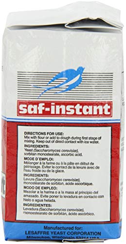 SAF-INSTANT YEAST RED LABEL SINGLE 1 lb (16oz) PACKAGE