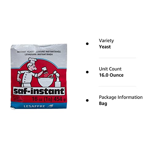 SAF-INSTANT YEAST RED LABEL SINGLE 1 lb (16oz) PACKAGE