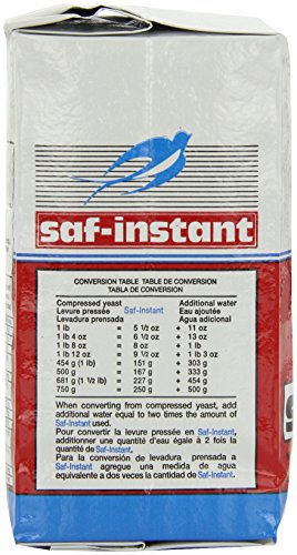 SAF-INSTANT YEAST RED LABEL SINGLE 1 lb (16oz) PACKAGE