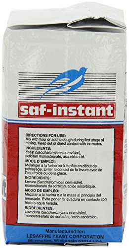 SAF-INSTANT YEAST RED LABEL SINGLE 1 lb (16oz) PACKAGE