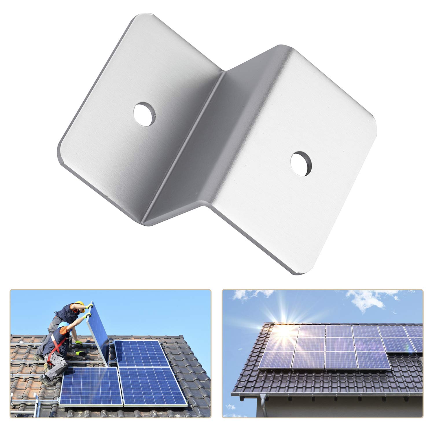 Yaegoo 4 Sets Solar Panel Z Brackets Mount Mounting Set RV Boat Off Grid Roof (16 Units)