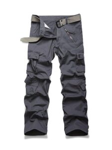 akarmy womens cargo pants with pockets outdoor casual ripstop camo military combat construction work pants gray