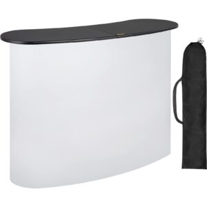 vevor portable tradeshow podium table display exhibition counter stand booth fair with wall bags 51" x 15.7" x 38.5"