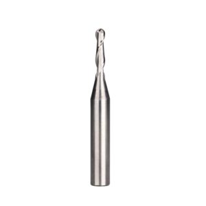 dashhound brb218 ball nose spiral bit solid carbide cnc router bit up cut with 1/4 shank, 1/8"cd x 1/2"cl x 1/4"sd x 2ol