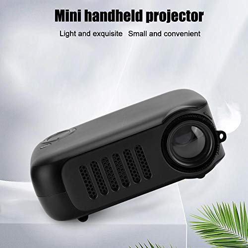 Mini Projector,Pocket Video Projector MAX Support 1080P,Portable Pico Video Projector for Children Present, Video TV Movie, Party Game,Outdoor Entertainment (black)