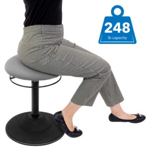 Mount-It! Standing Desk Stool | Ergonomic Sit Stand Desk Chair for Office | Active Balance 360 Degree Wobble Stool with Padded Seat, Adjustable Height & Non-Slip Rubber Base