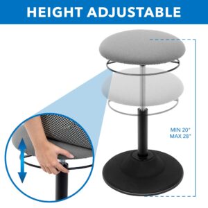 Mount-It! Standing Desk Stool | Ergonomic Sit Stand Desk Chair for Office | Active Balance 360 Degree Wobble Stool with Padded Seat, Adjustable Height & Non-Slip Rubber Base