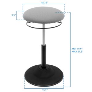 Mount-It! Standing Desk Stool | Ergonomic Sit Stand Desk Chair for Office | Active Balance 360 Degree Wobble Stool with Padded Seat, Adjustable Height & Non-Slip Rubber Base