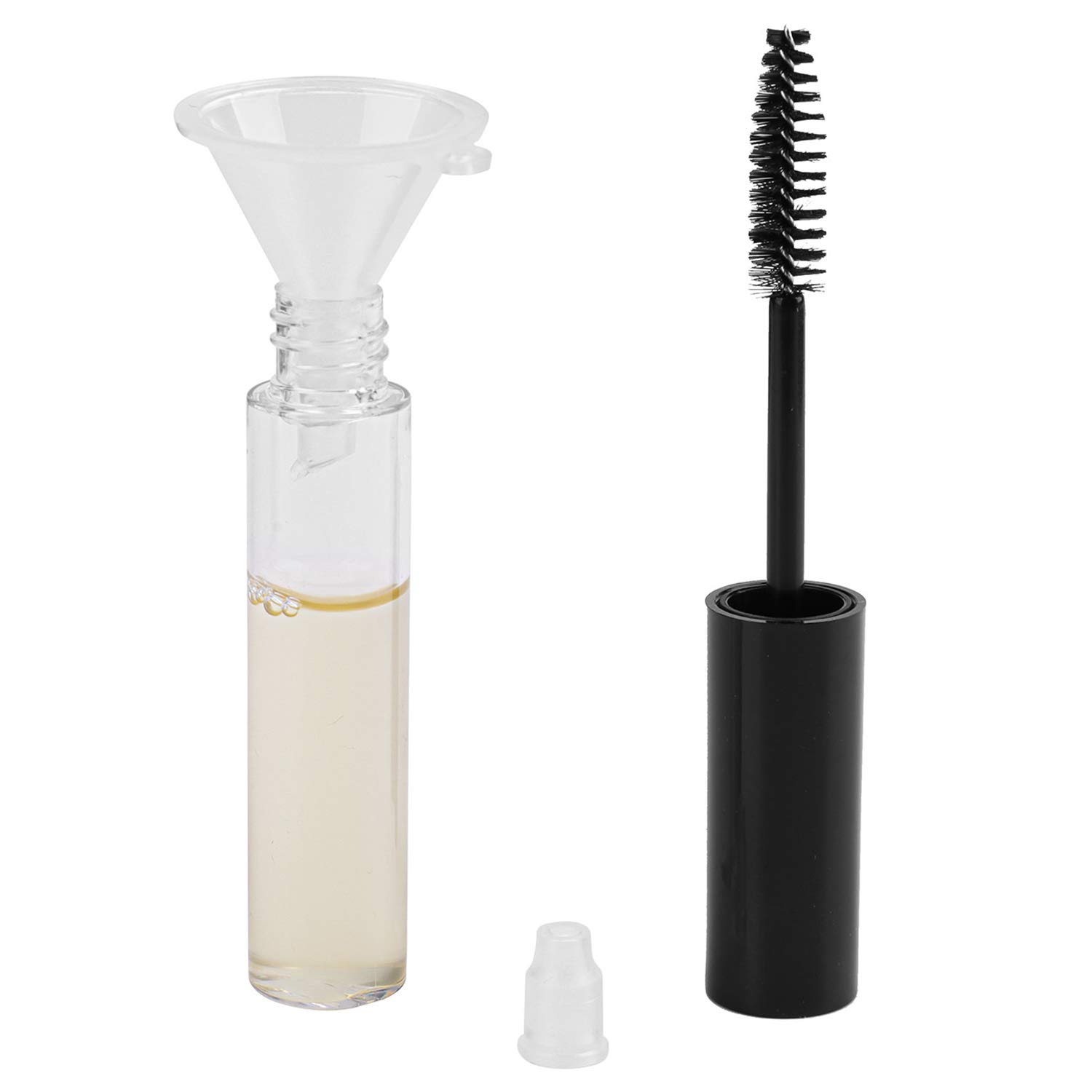 Hedume 32 Pack 10ml Empty Mascara Tube with Eyelash Wand, Eyelash Cream Container Bottle with Rubber Inserts and Funnels for Castor Oil, DIY Cosmetics