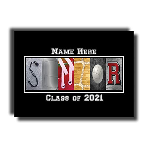 Personalized Senior Volleyball Gift, Class of 2021, 8x10 or 11x14 PHOTO print,