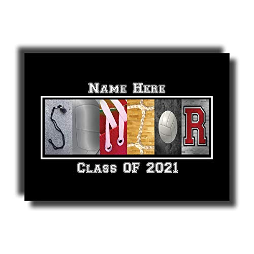 Personalized Senior Volleyball Gift, Class of 2021, 8x10 or 11x14 PHOTO print,