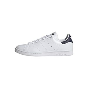 adidas originals men's stan smith (end plastic waste) sneaker, white/white/collegiate navy, 10