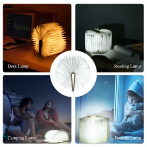 HutHomery Desk Lamp, Wooden Book Light, LED Night Reading Light, Bedside Desk Table & Wall Light Lamp USB, Perfect for Nightstand, Home & Office Decor Gift Ideas