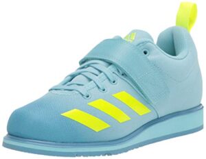 adidas women's powerlift 4 cross trainer, hazy sky/solar yellow/hazy blue, 9.5