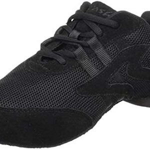 Skazz by Sansha Womens Dance Studio Exercise Sneakers Mesh Man-Made Rubber Split-Sole Majestic, Black , 9.5