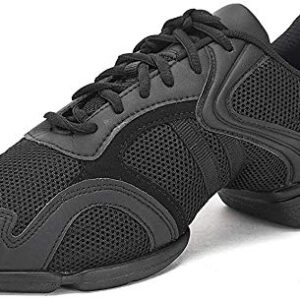 Skazz by Sansha Womens Dance Studio Exercise Sneakers Mesh Man-Made Rubber Split-Sole Majestic, Black , 9.5