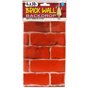 HomeWorthy Red Brick Wall Backdrop | 4ft x 30ft | Wrapping for Faux Fireplace Chimney and Cardboard Fireplace for Christmas, Door Cover Party Decoration, Brick Wrapping Paper, Scene Setter Background