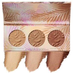 physicians formula murumuru butter bronzer face makeup palette set, includes nourishing butter bronzer, highlighter, blush, dermatologist tested, vegan & cruelty-free - endless summer powder