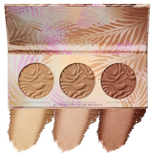 Physicians Formula Murumuru Butter Bronzer Face Makeup Palette Set, Includes Nourishing Butter Bronzer, Highlighter, Blush, Dermatologist Tested, Vegan & Cruelty-Free - Endless Summer Powder