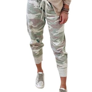 Dokotoo Womens Fashion Casual Summer Front Roomy Pockets Army Drawstring Elastic Waist Cotton Comfy Jogging Pants Jogger Pants Sweatpants S