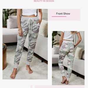 Dokotoo Womens Fashion Casual Summer Front Roomy Pockets Army Drawstring Elastic Waist Cotton Comfy Jogging Pants Jogger Pants Sweatpants S