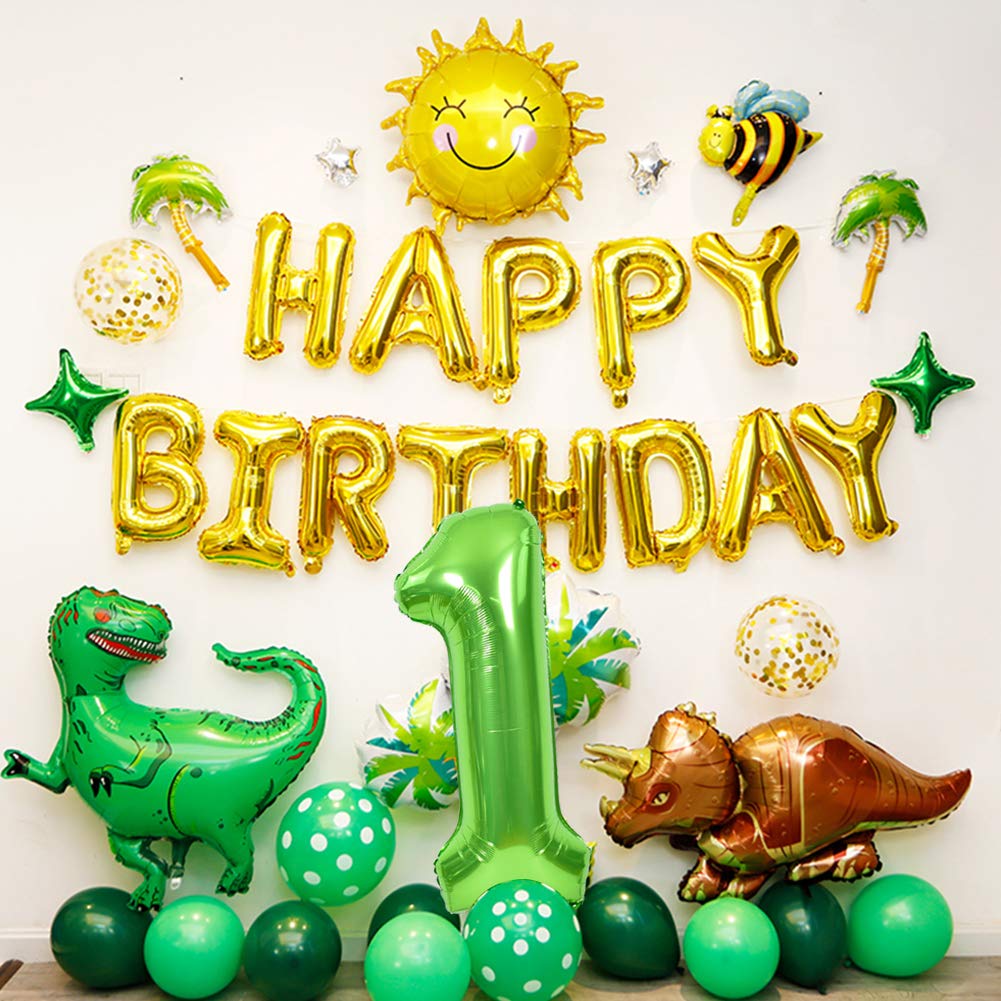 TONIFUL 40 Inch Large Green Numbers Balloons 0-9, Number 5 Digit 5 Helium Balloons, Foil Mylar Big Number Balloons for Birthday Party Anniversary Supplies Decorations