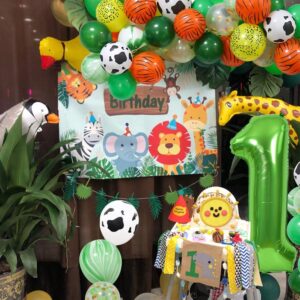 TONIFUL 40 Inch Large Green Numbers Balloons 0-9, Number 5 Digit 5 Helium Balloons, Foil Mylar Big Number Balloons for Birthday Party Anniversary Supplies Decorations