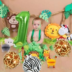 TONIFUL 40 Inch Large Green Numbers Balloons 0-9, Number 5 Digit 5 Helium Balloons, Foil Mylar Big Number Balloons for Birthday Party Anniversary Supplies Decorations