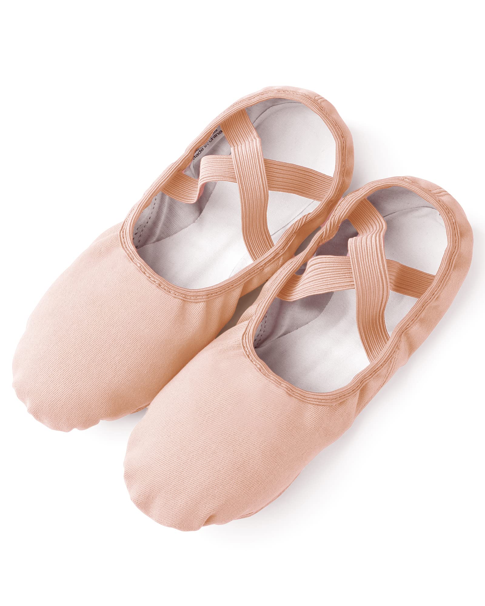 Stelle Ballet Shoes for Women Pink Adult Ballet Slippers Highly Stretch Canvas Dance Yoga Shoes Zapatillas de Ballet(Ballet Pink,8MW)