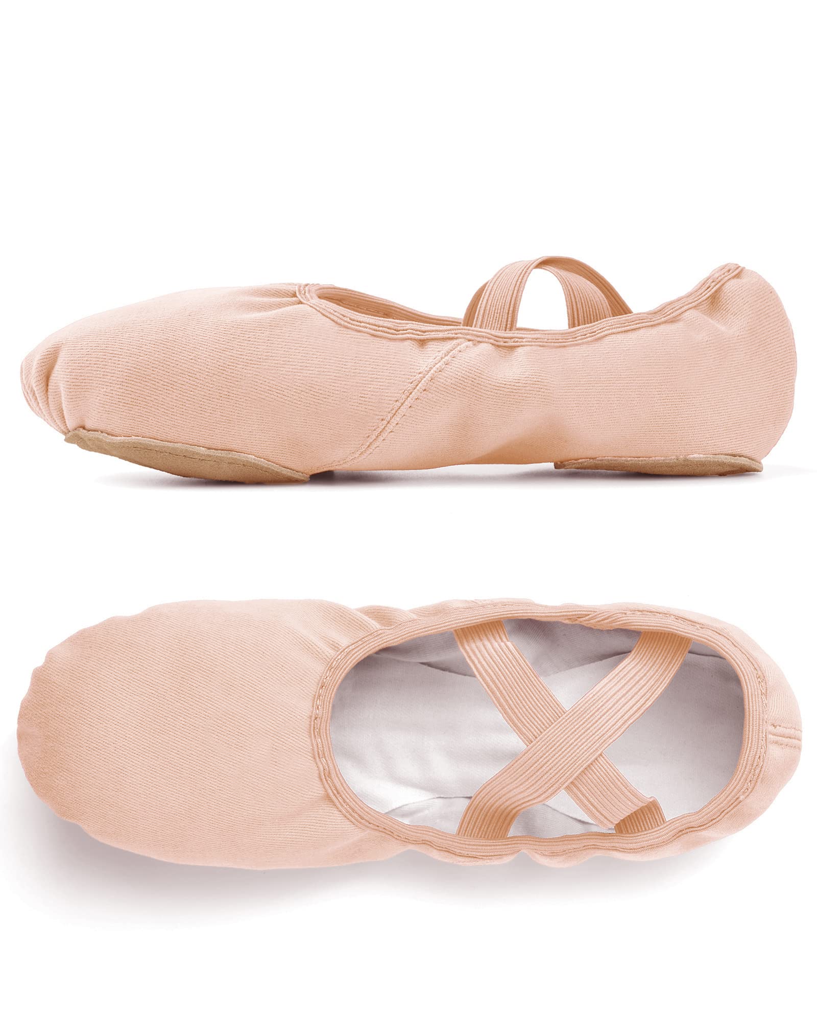 Stelle Ballet Shoes for Women Pink Adult Ballet Slippers Highly Stretch Canvas Dance Yoga Shoes Zapatillas de Ballet(Ballet Pink,8MW)