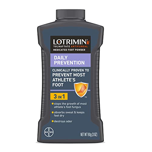 Lotrimin Athlete's Foot Daily Prevention Medicated Foot Powder Bottle, 3 Ounce