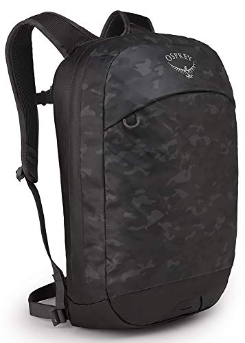 Osprey Transporter Panel Loader Laptop Backpack, Camo Black, One Size