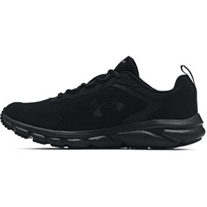 under armour mens charged assert 9 running shoe, black (002 black, 12 us