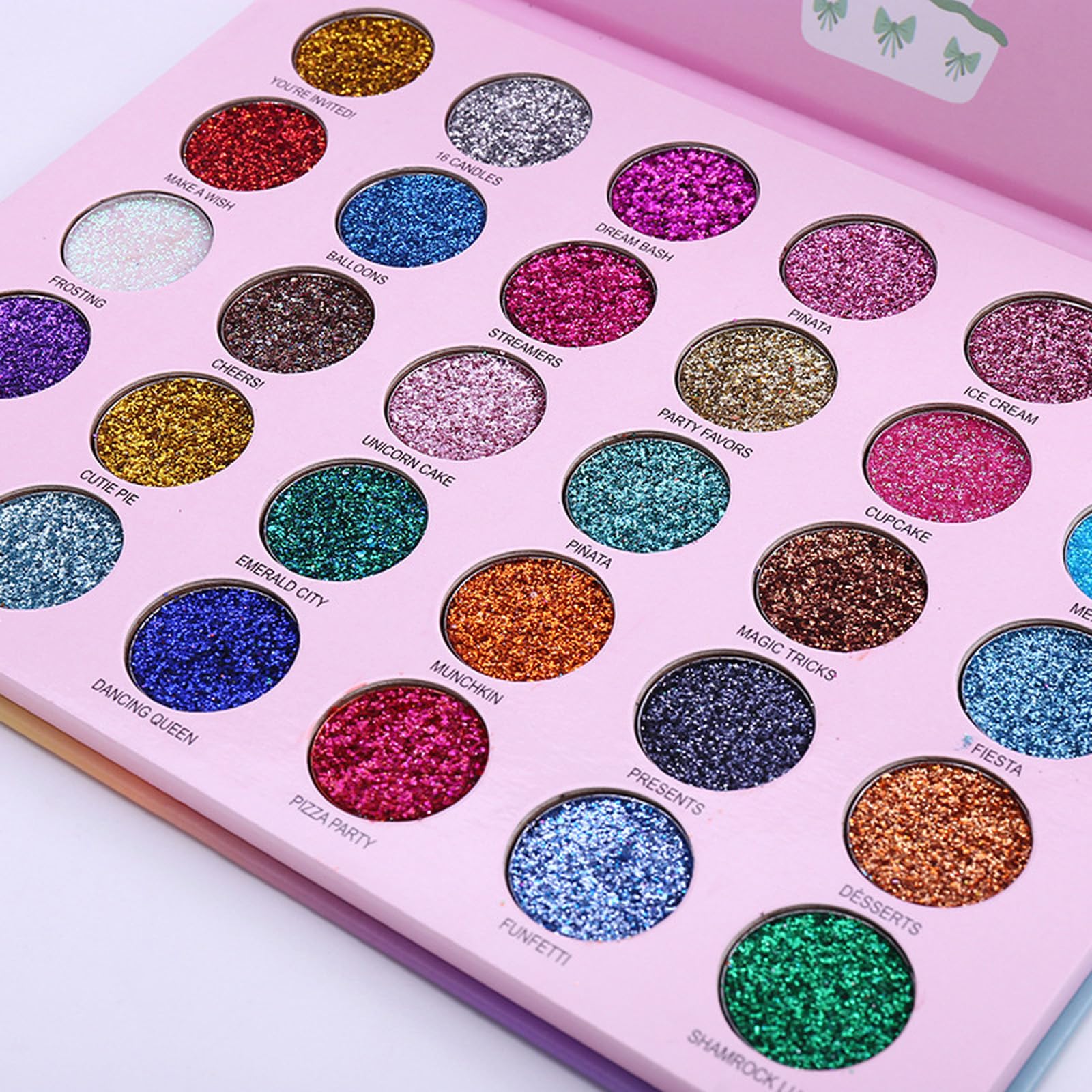 ABELYN Long Lasting Glitter Eyeshadow Palette Makeup 30 Colors High Pigment Shining Shimmer Eye Pressed Powder Cosmetics Beauty Party