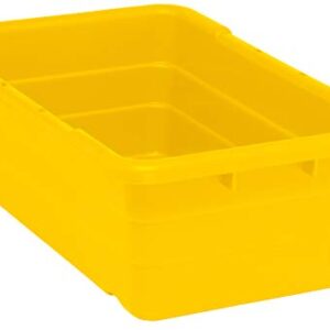 Quantum Storage K-TUB2516-8YL-1 Plastic Nesting Tote, 25-1/8" x 16" x 8-1/2", Yellow