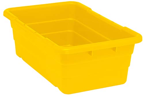 Quantum Storage K-TUB2516-8YL-1 Plastic Nesting Tote, 25-1/8" x 16" x 8-1/2", Yellow