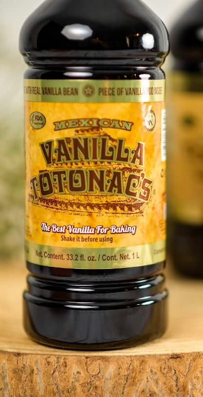 Mexican Vanilla Totonac's Pure Extract - 33.2 Oz Bottle - Premium Vanilla Liquid for Baking & Cooking, Packaging May Vary