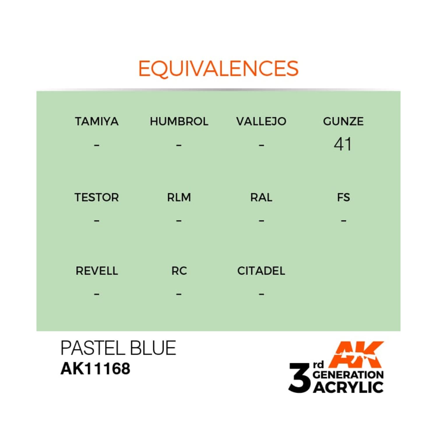 AK Interactive 3rd Gen Acrylic Pastel Blue 17ml