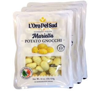 3 pack, gnocchi potato, product of italy, pasta dumplings, pasta di patate, cooks in 2-3 minutes, 3 x 1 lb, l'oro del sud