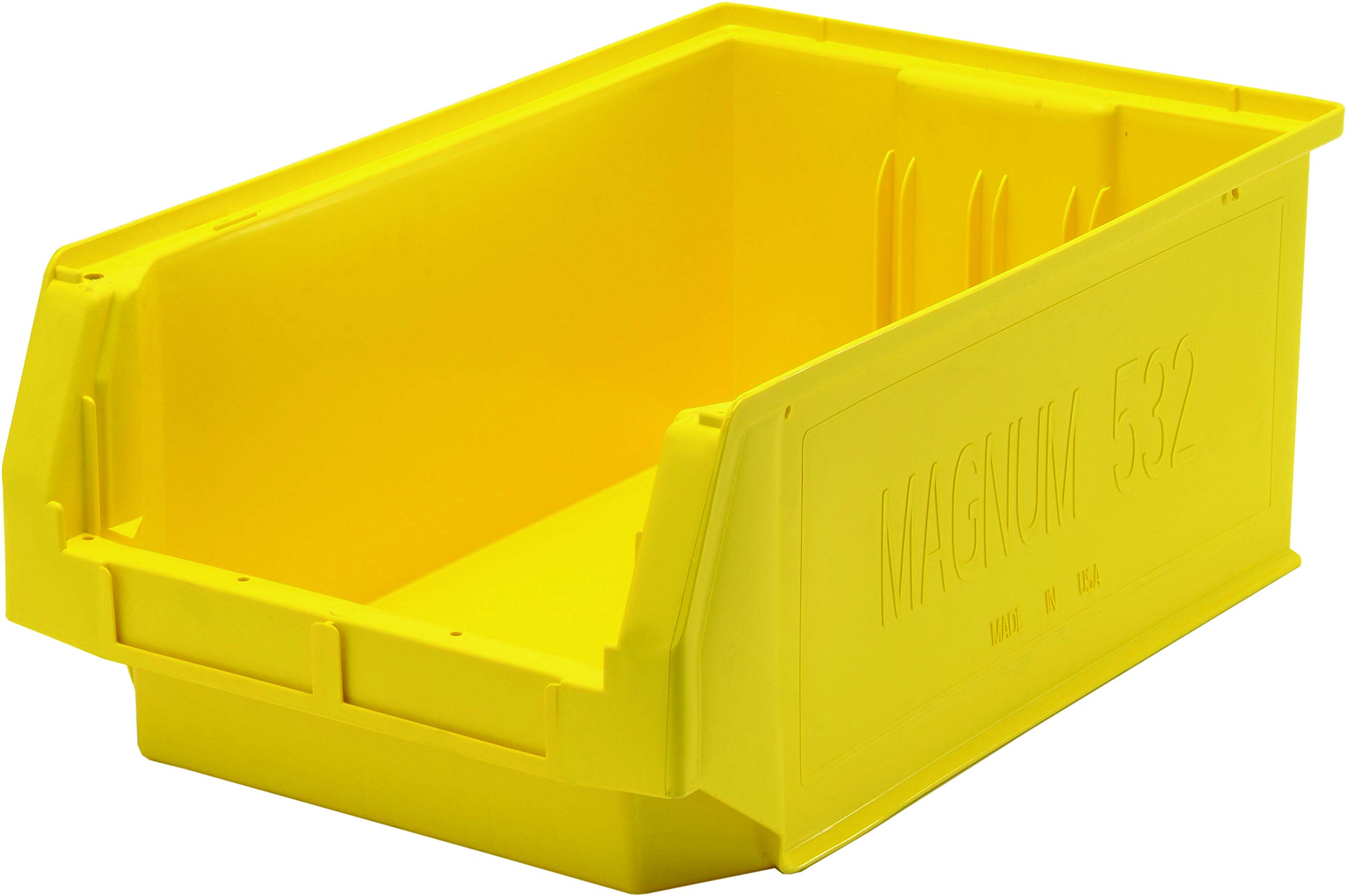 Quantum Storage K-QMS532YL-3 3-Pack Magnum Heavy Duty Plastic Storage Bin, 19-3/4" x 12-3/8" x 7-7/8", Yellow