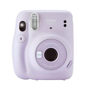 FUJIFILM INSTAX Mini 11 Instant Film Camera Plus Instax Film and Accessories Stickers, Hanging Frames and Microfiber Cloth (Lilac Purple)…