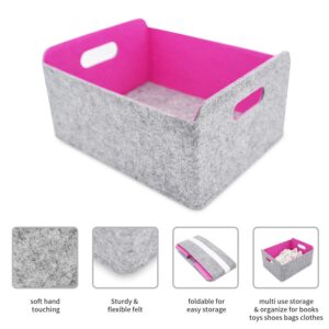 ENDLESS FUNCTIONS - Collapsible Storage Basket with Handles - Hot Pink