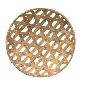 misc round tobacco basket brown wood