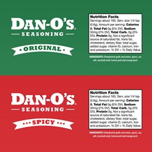 Dan-O's Seasoning Small 2 Bottle Combo | Original & Spicy | 2 Pack (3.5 oz)